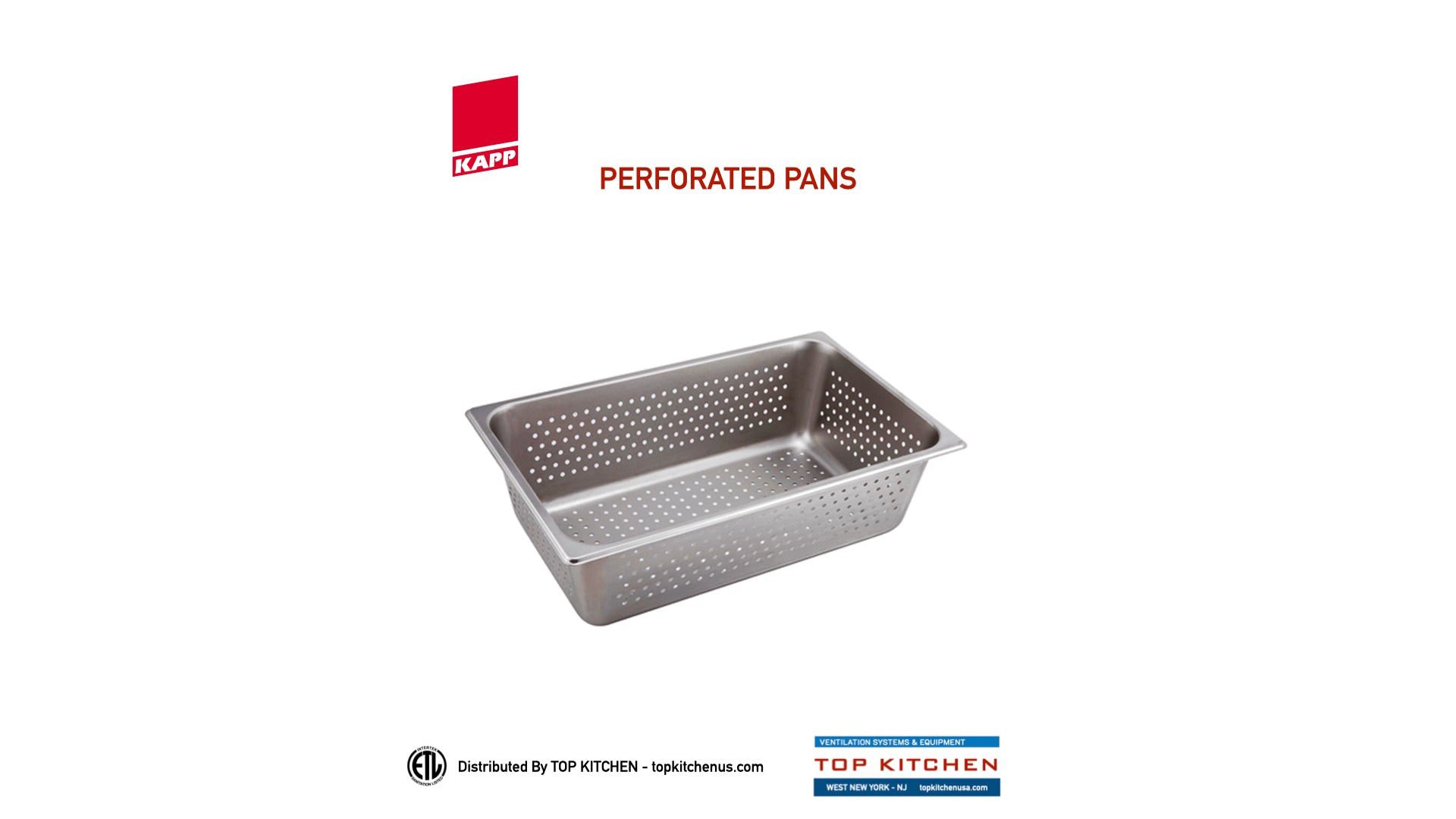 KAPP Perforated Food Pans – Topkitchenus